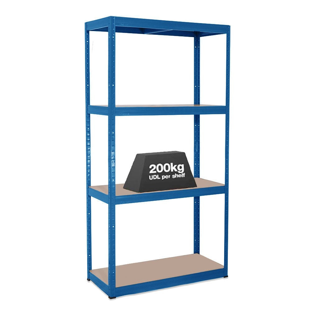 1x Storalex VRS Industrial Shelving Unit 1600mm High 200/280kg Blue ...