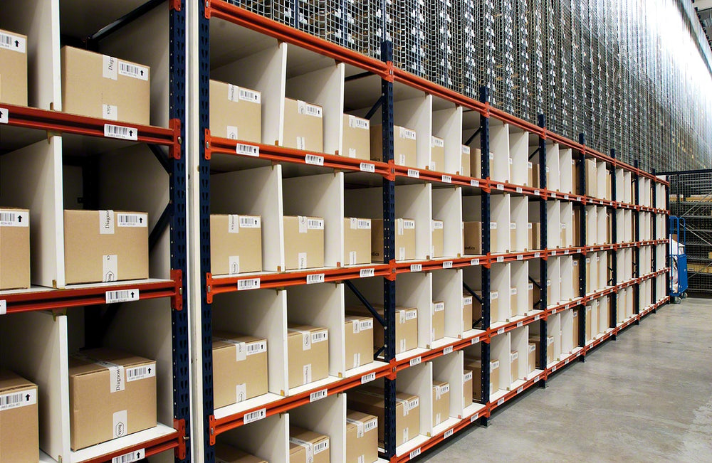 2x Mecalux Heavy Duty Longspan Shelving - 2000mm High - Blue & Orange ...