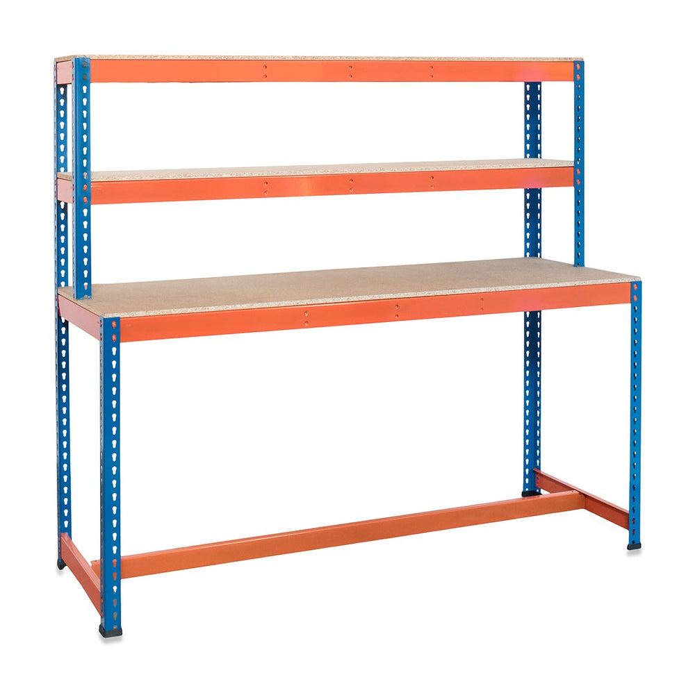 Storalex SX400 T-Bar Workstation - 1677mm High 400kg Chipboard - Blue ...