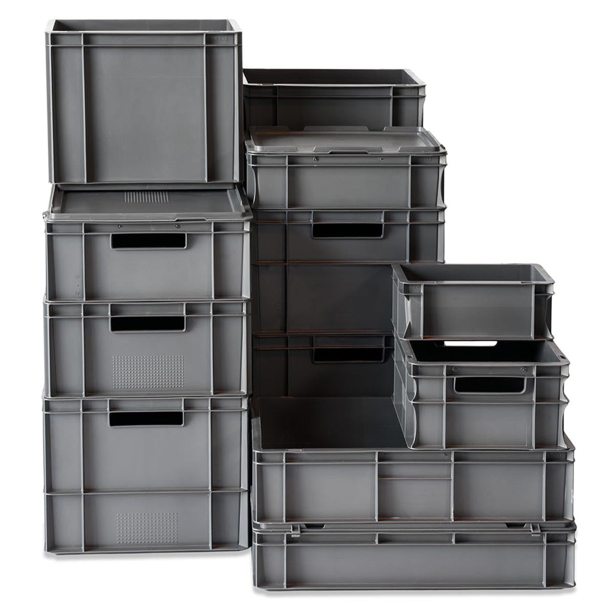 Premium Euro Containers - Grey - All Sizes - Tufferman
