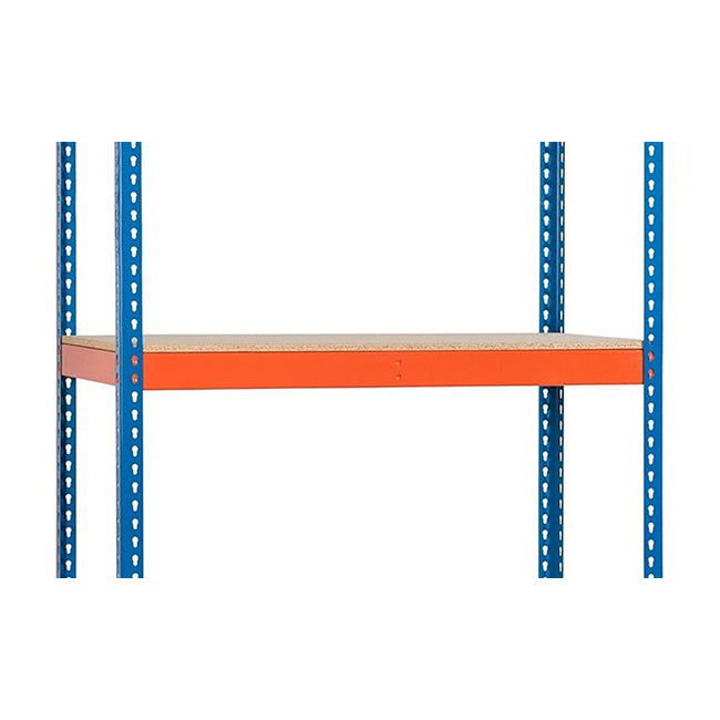 1x Storalex Additional Shelf - SX400 Chipboard Blue/Orange - Tufferman
