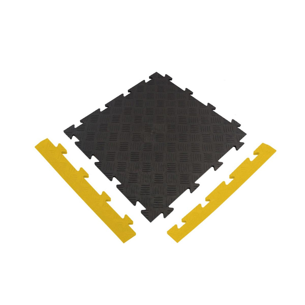 Storalex Garage Floor Tiles (PVC) - Tread Plate Surface - Tufferman
