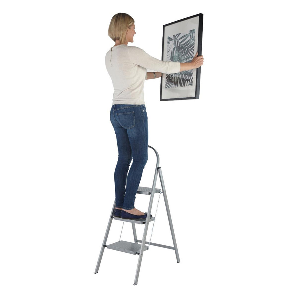Werner Grey Step Stool - 3 Tread - Tufferman